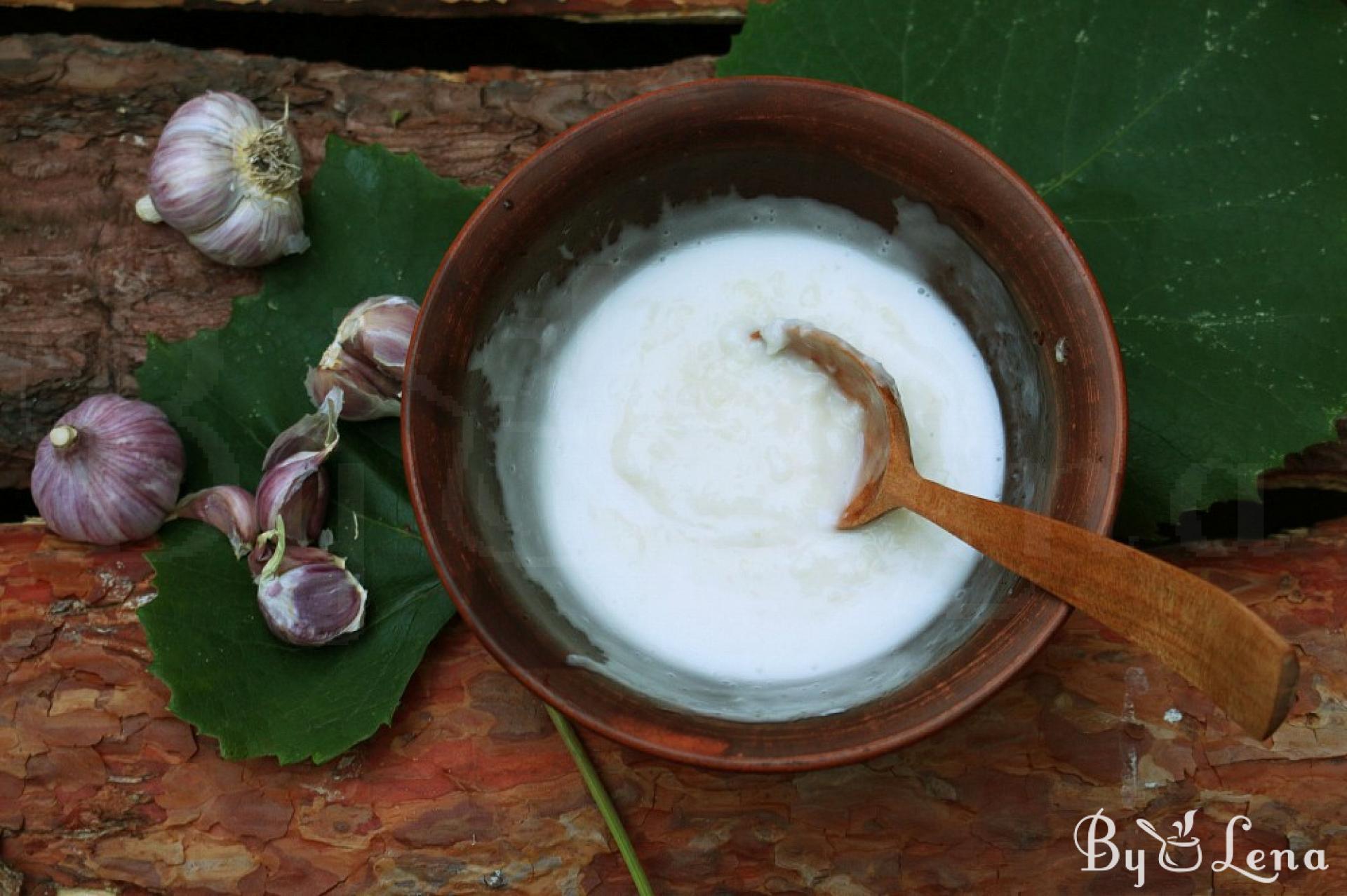 Romanian Garlic Sauce - Mujdei - ByLena.com