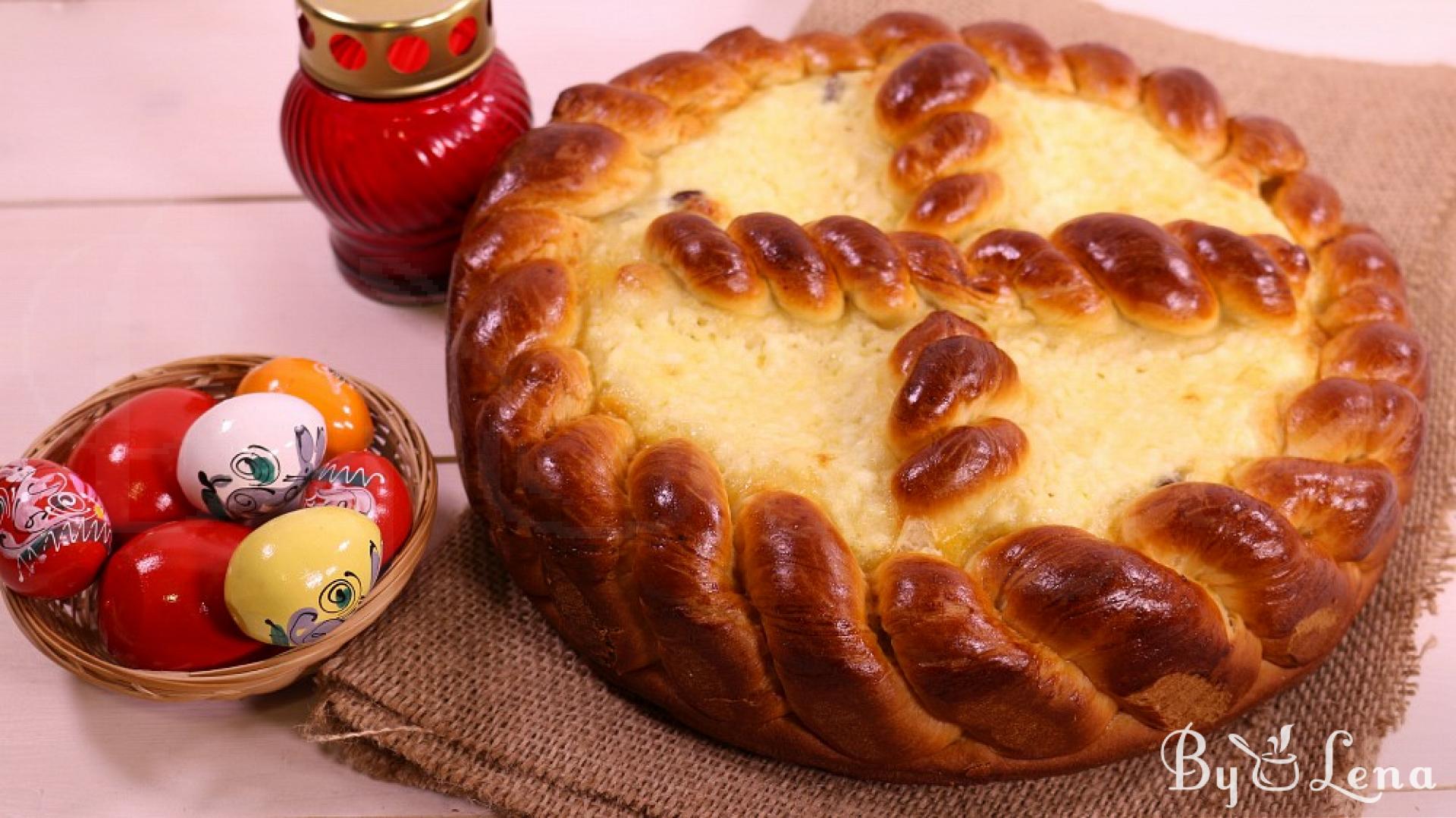 Pasca - Romanian Easter Bread with Cheese Filling - ByLena.com