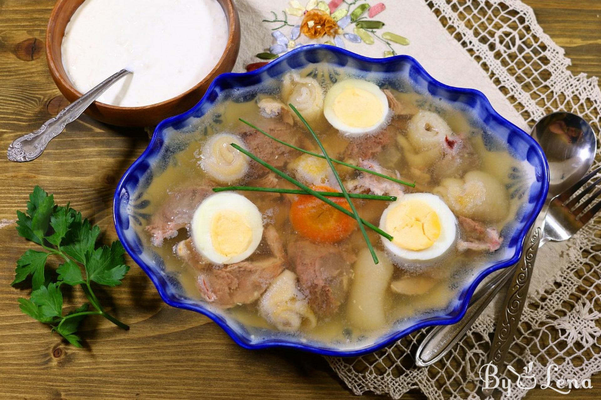 Turkey Meat Jelly - Romanian Piftie - ByLena.com