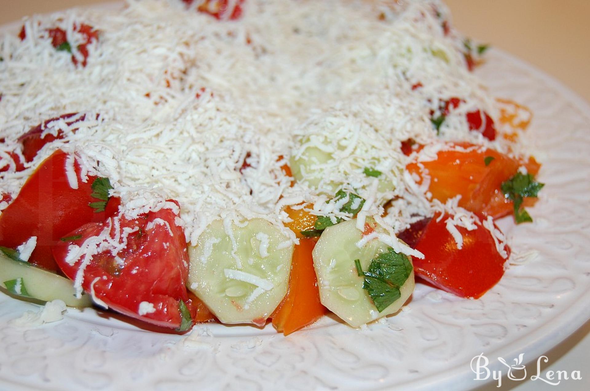 Shopska Salad: Bulgarian Veggie Delight - ByLena.com